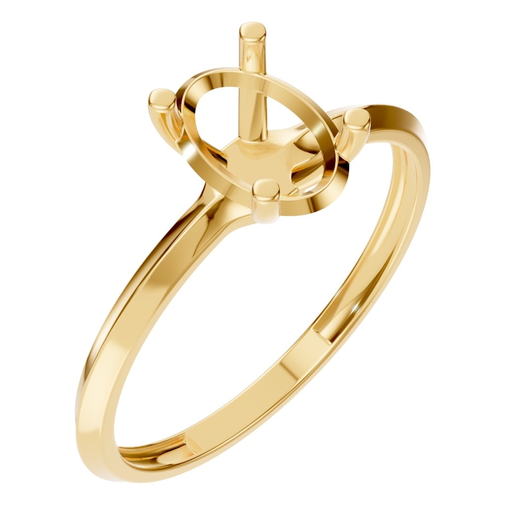 Solitaire Ring Mounting - Oval 7.7x5mm – Antwerp Mounts